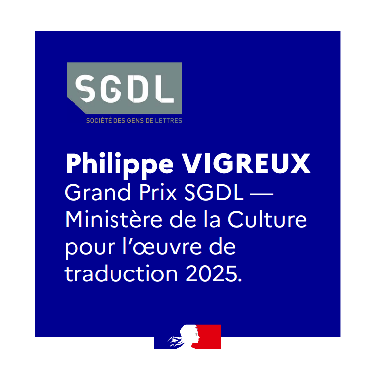 Le traducteur Philippe Vigreux, lauréat du Grand prix SGDL/ministère de la Culture 2025 - Livres ...